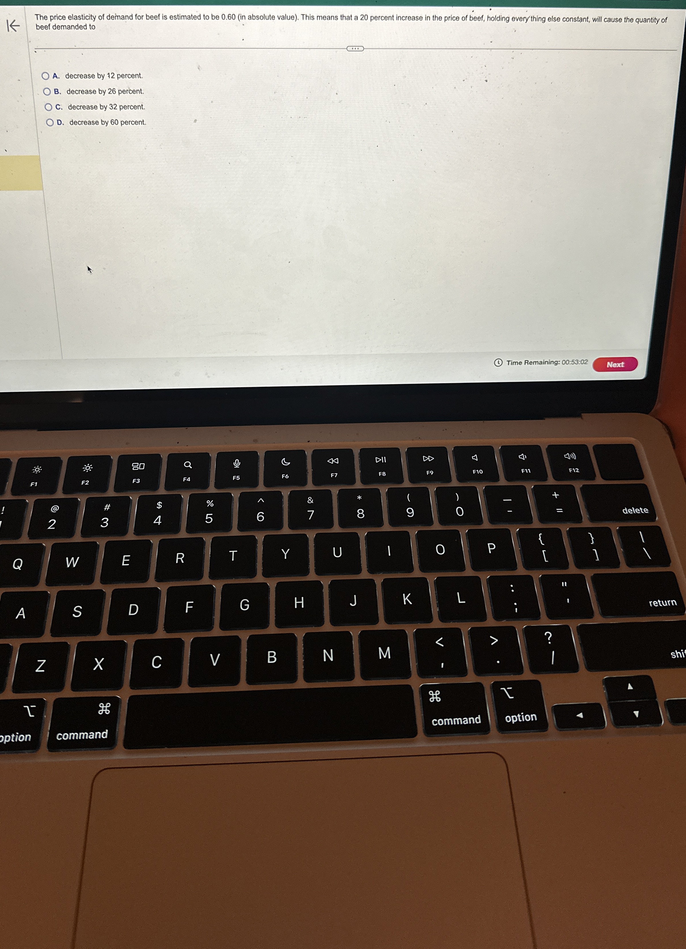 Solved The price elasticity of demand for beef is estimated | Chegg.com