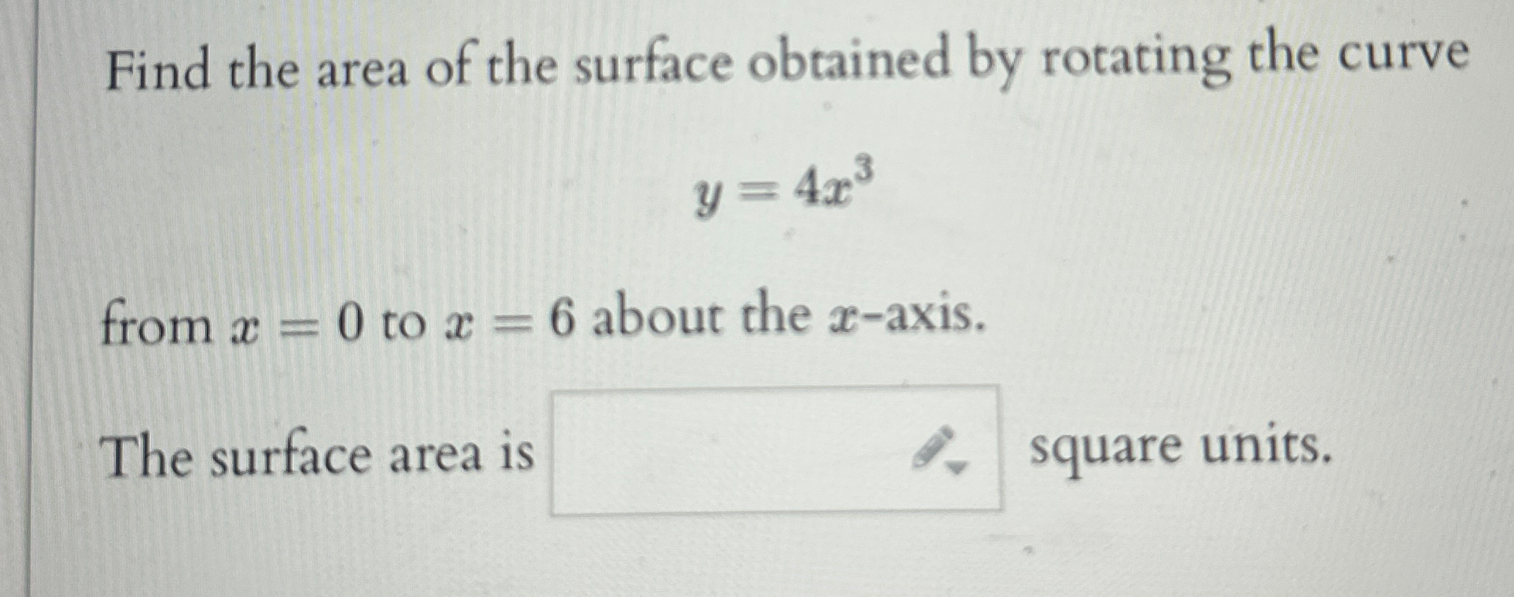 Solved Find the area of the surface obtained by rotating the | Chegg.com