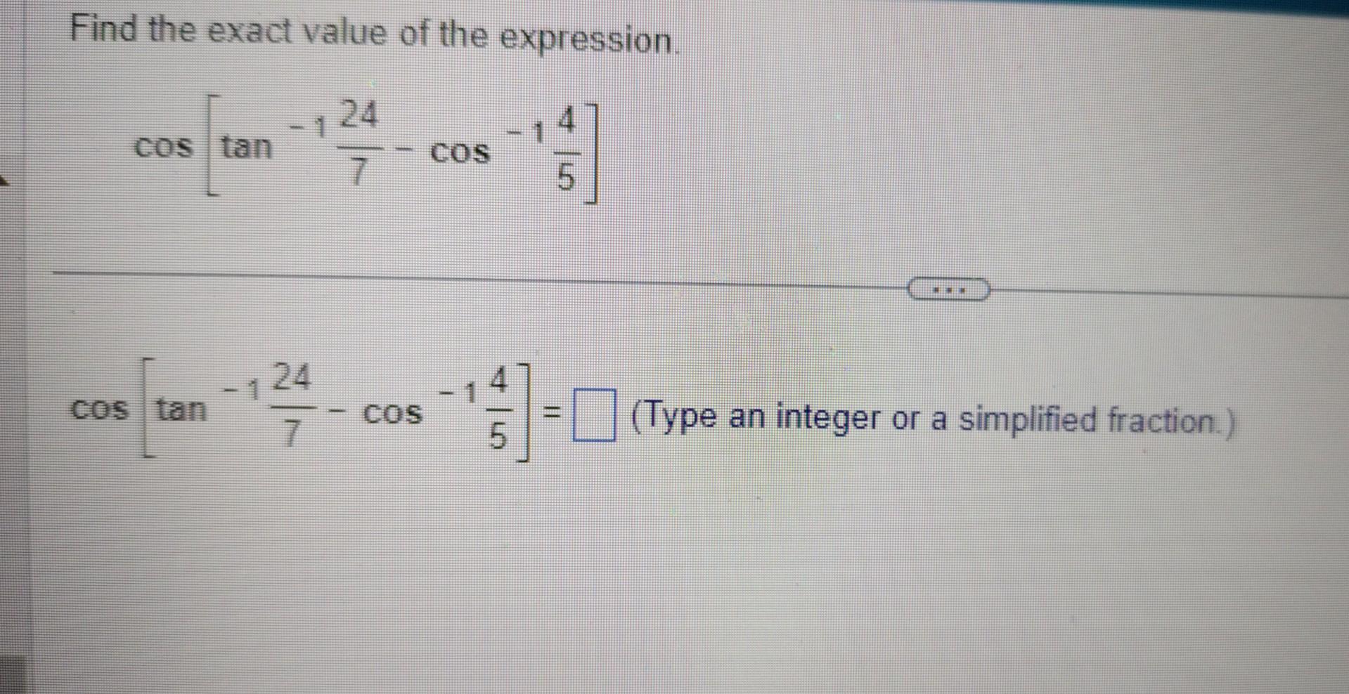 Solved Find the exact value of the expression. | Chegg.com