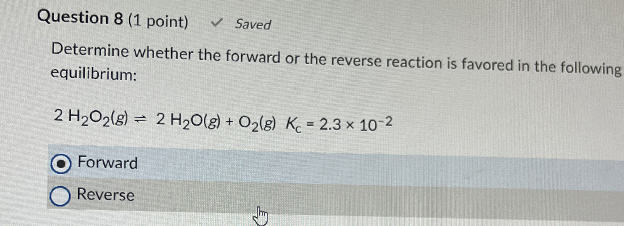 Solved Question 8 (1 ﻿point) ﻿SavedDetermine whether the | Chegg.com
