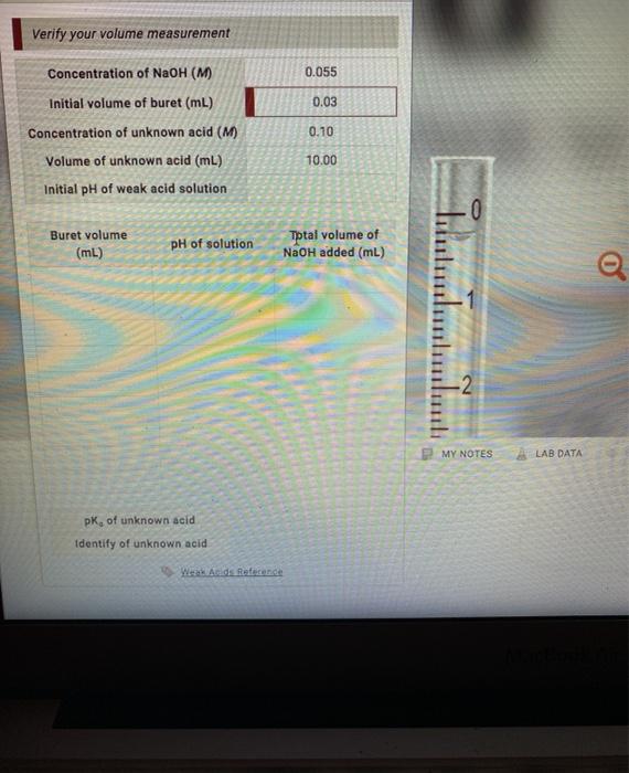 Solved initial volume of buret (mL) with correct number of | Chegg.com