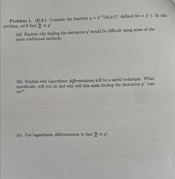 Solved Problem 1. (E.3.) Consider the function | Chegg.com