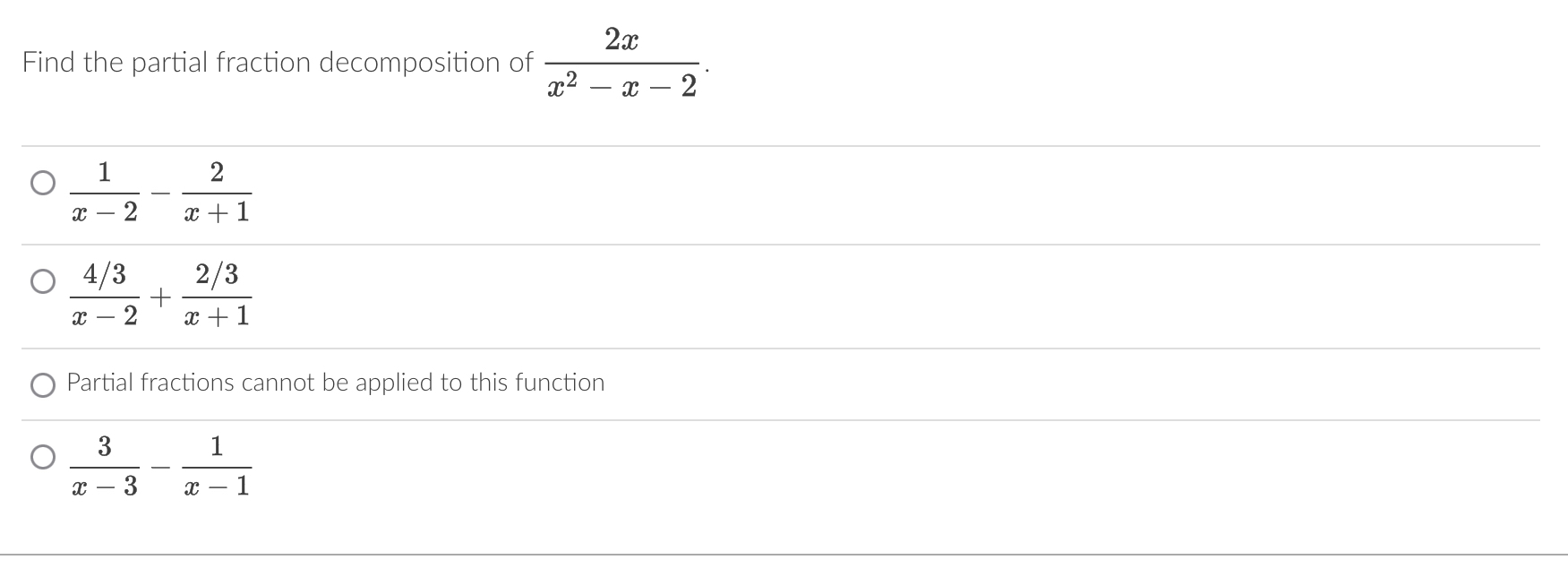 Solved Find the partial fraction decomposition of | Chegg.com