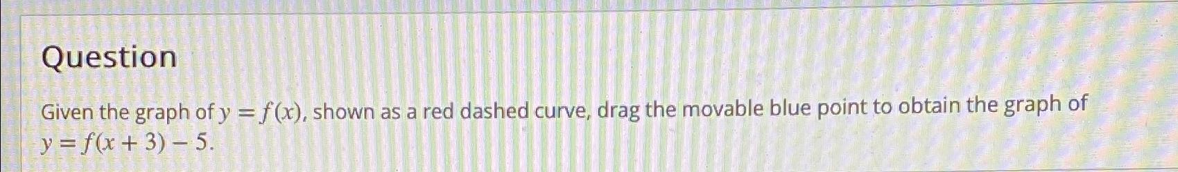 Solved QuestionGiven the graph of y=f(x), ﻿shown as a red | Chegg.com