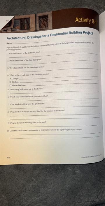 Solved Architectural Drawings for a Residential Bundilly | Chegg.com