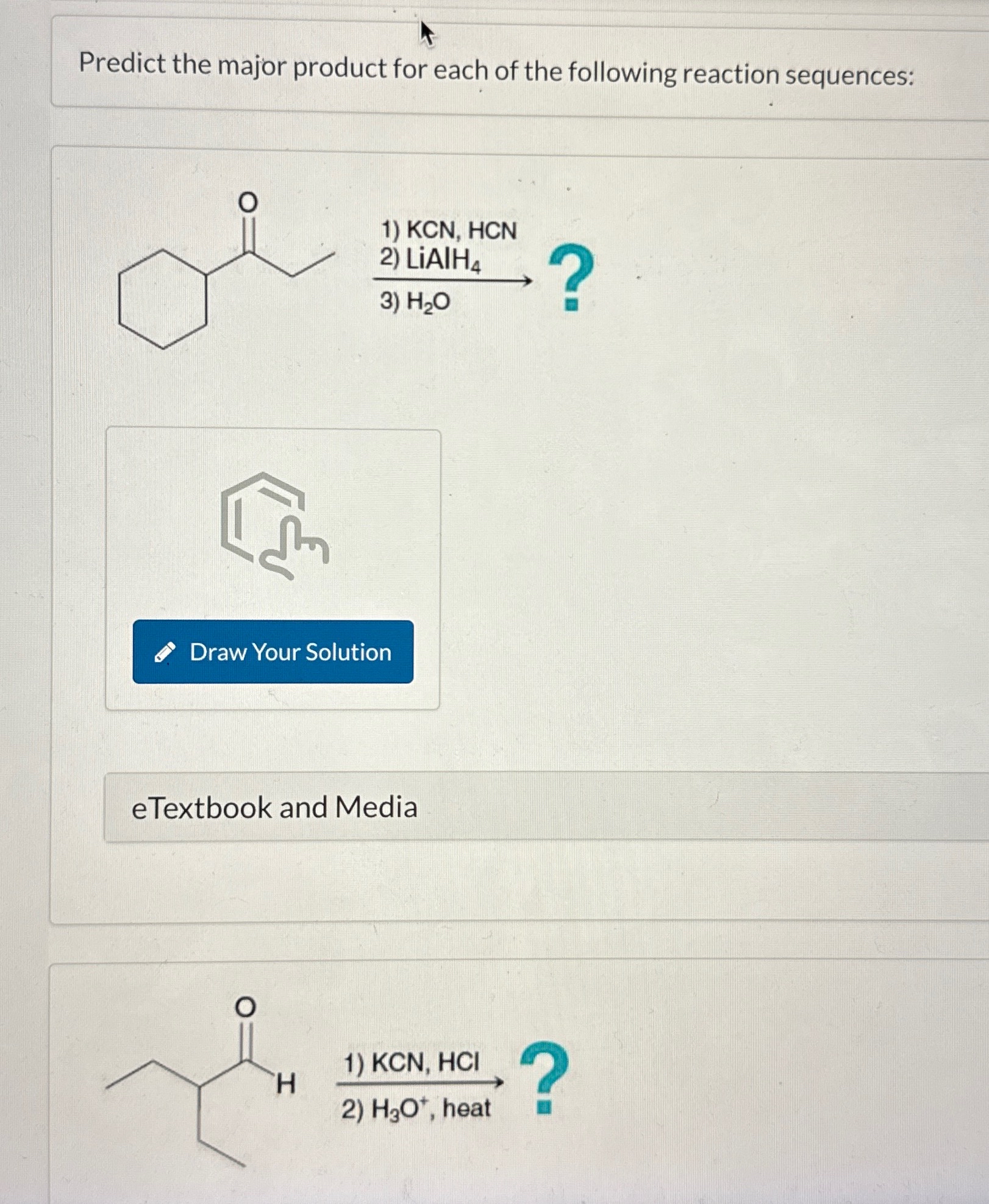 Solved Predict the major product for each of the following | Chegg.com