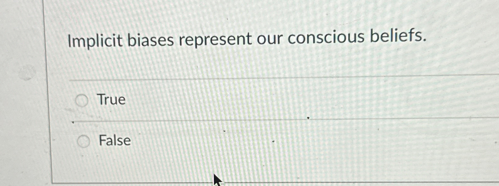 Solved Implicit biases represent our conscious | Chegg.com