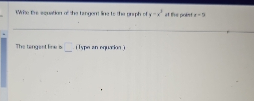 Solved Write the equation of the tangent line to the graph | Chegg.com
