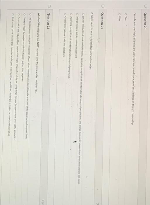 Solved Cross border itrateedc alliances are sometines | Chegg.com
