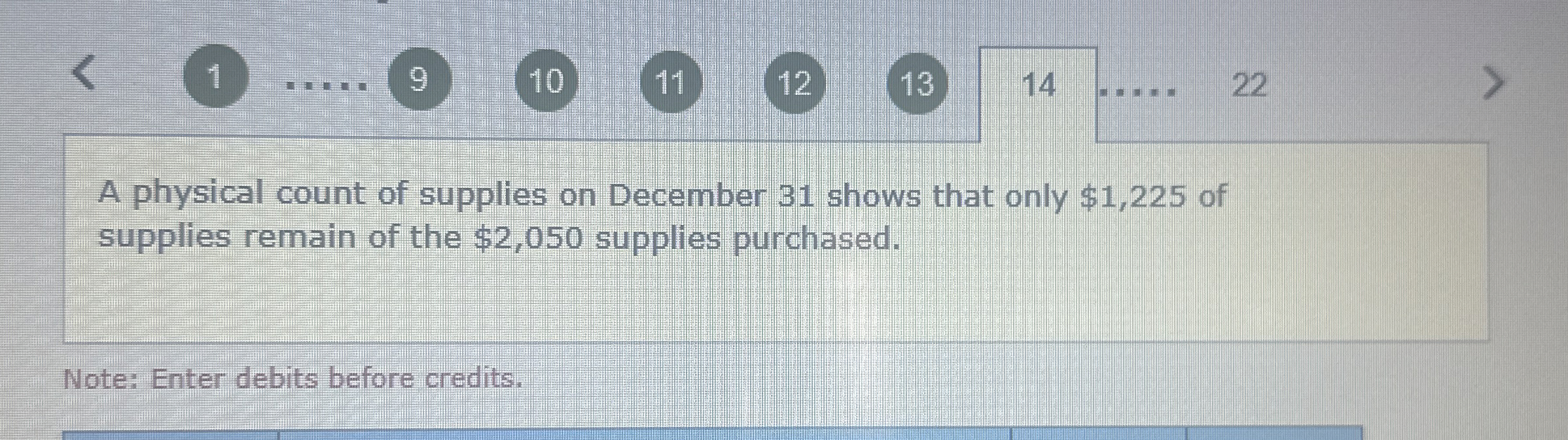 Solved A physical count of supplies on December 31 ﻿shows | Chegg.com
