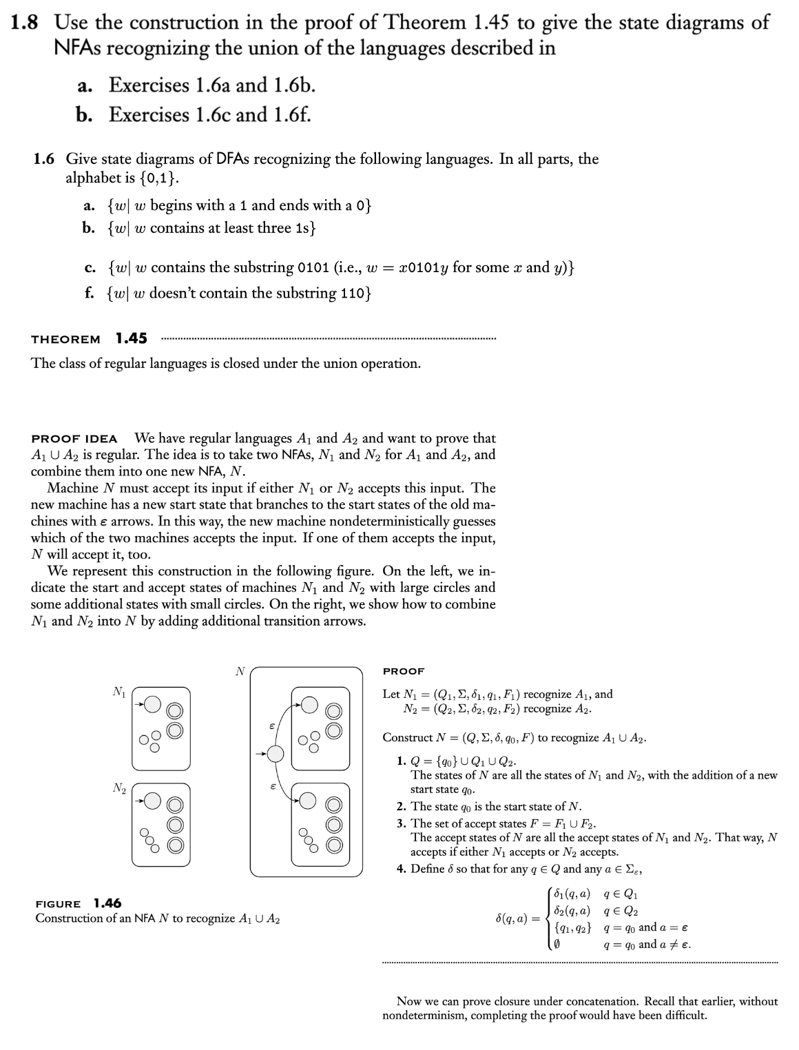 Automata and Computation Question 1.8 ﻿Use the | Chegg.com