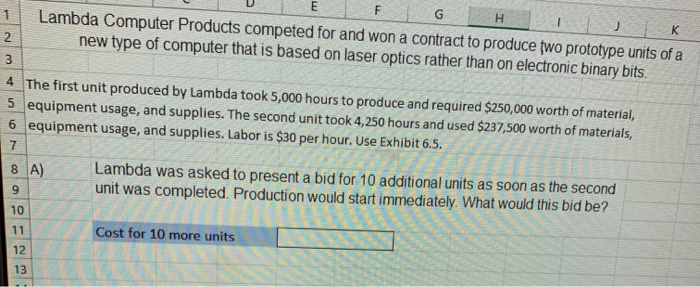 UEFGHIJK Lambda Computer Products competed for and | Chegg.com