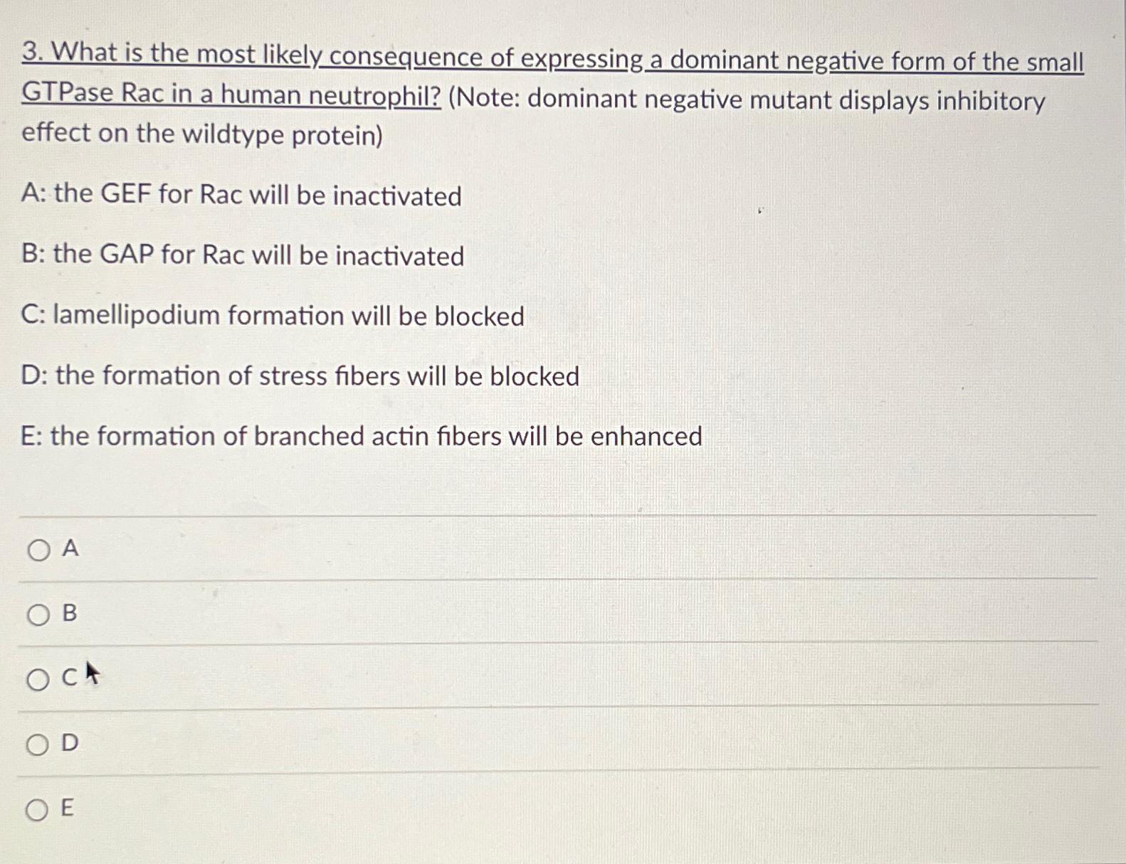 Solved What is the most likely consequence of expressing a | Chegg.com