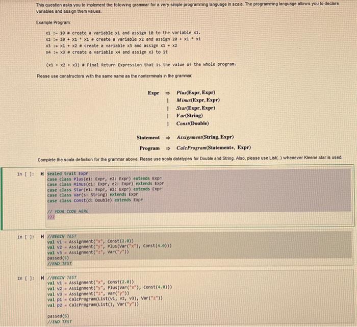 Solved In [ ]: This question asks you to implement the | Chegg.com