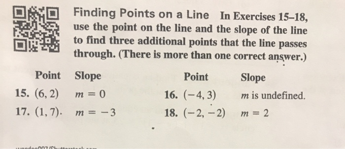 Solved DAYD KA Finding Points on a Line In Exercises 15-18, | Chegg.com