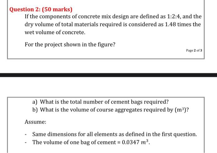 Solved Question 2: (50 marks) If the components of concrete | Chegg.com