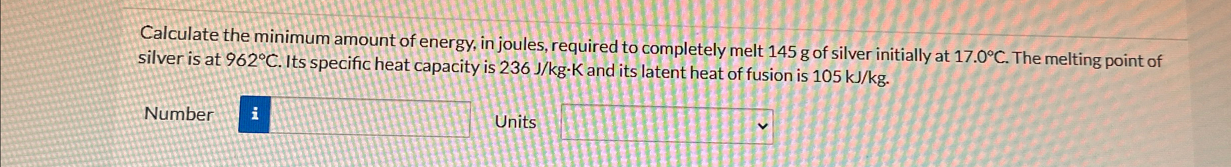 Solved Calculate the minimum amount of energy, in joules, | Chegg.com