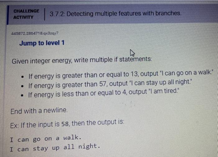 Solved 3.7.2. Detecting multiple features with branches. | Chegg.com