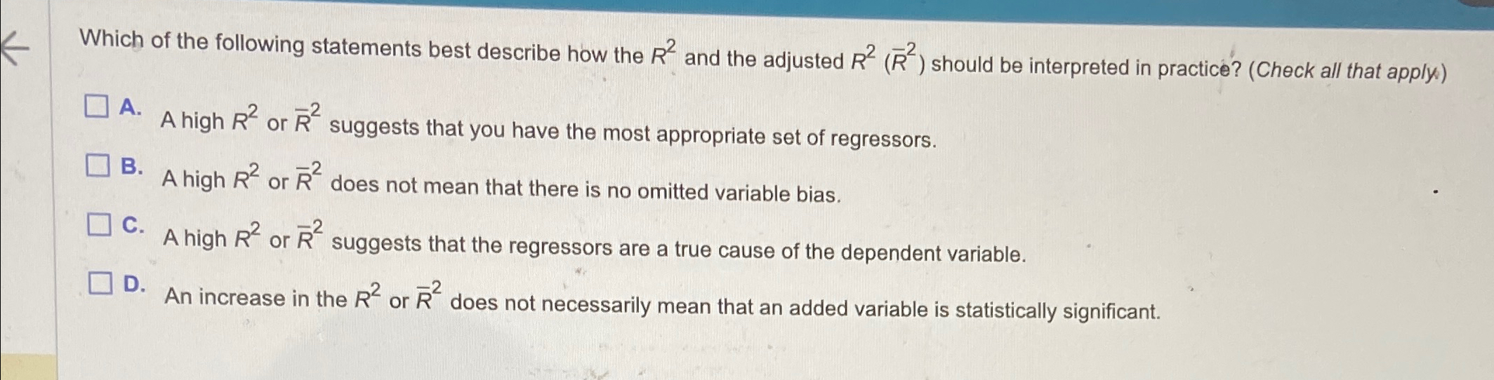 Solved Which of the following statements best describe how | Chegg.com