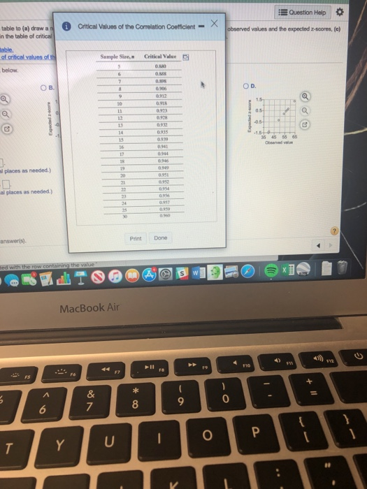 Solved Use the accompanying datatable to (s) draw a normal | Chegg.com
