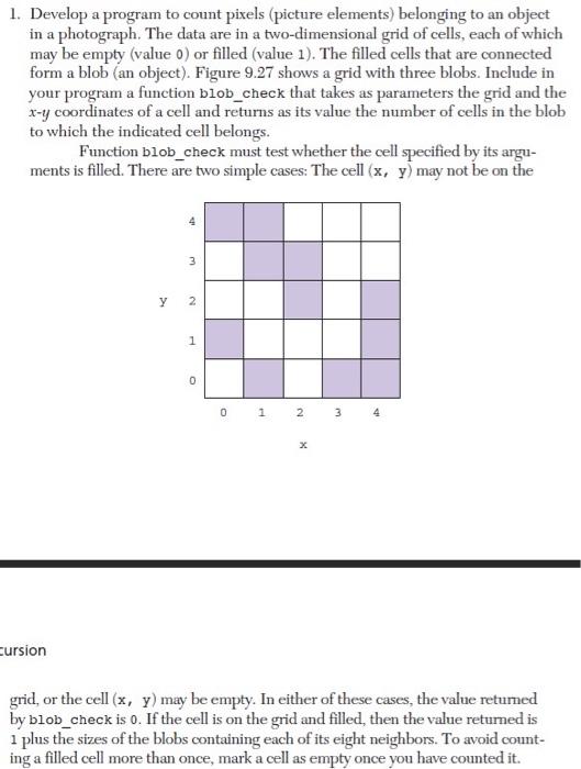 Solved 1. Develop a program to count pixels (picture | Chegg.com