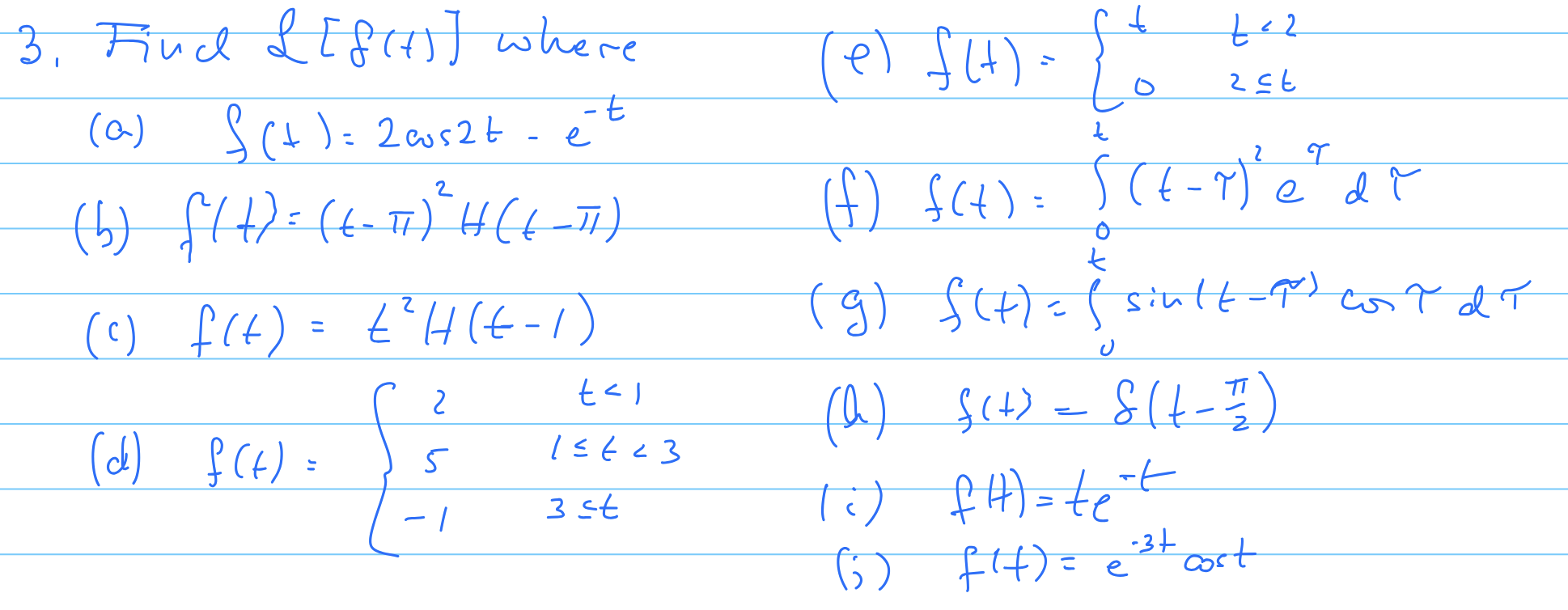 Solved Find L[f(t)] | Chegg.com