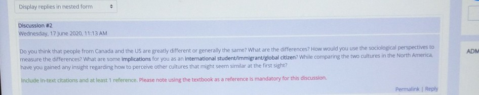 Solved Display replies in nested form Discussion #2 | Chegg.com
