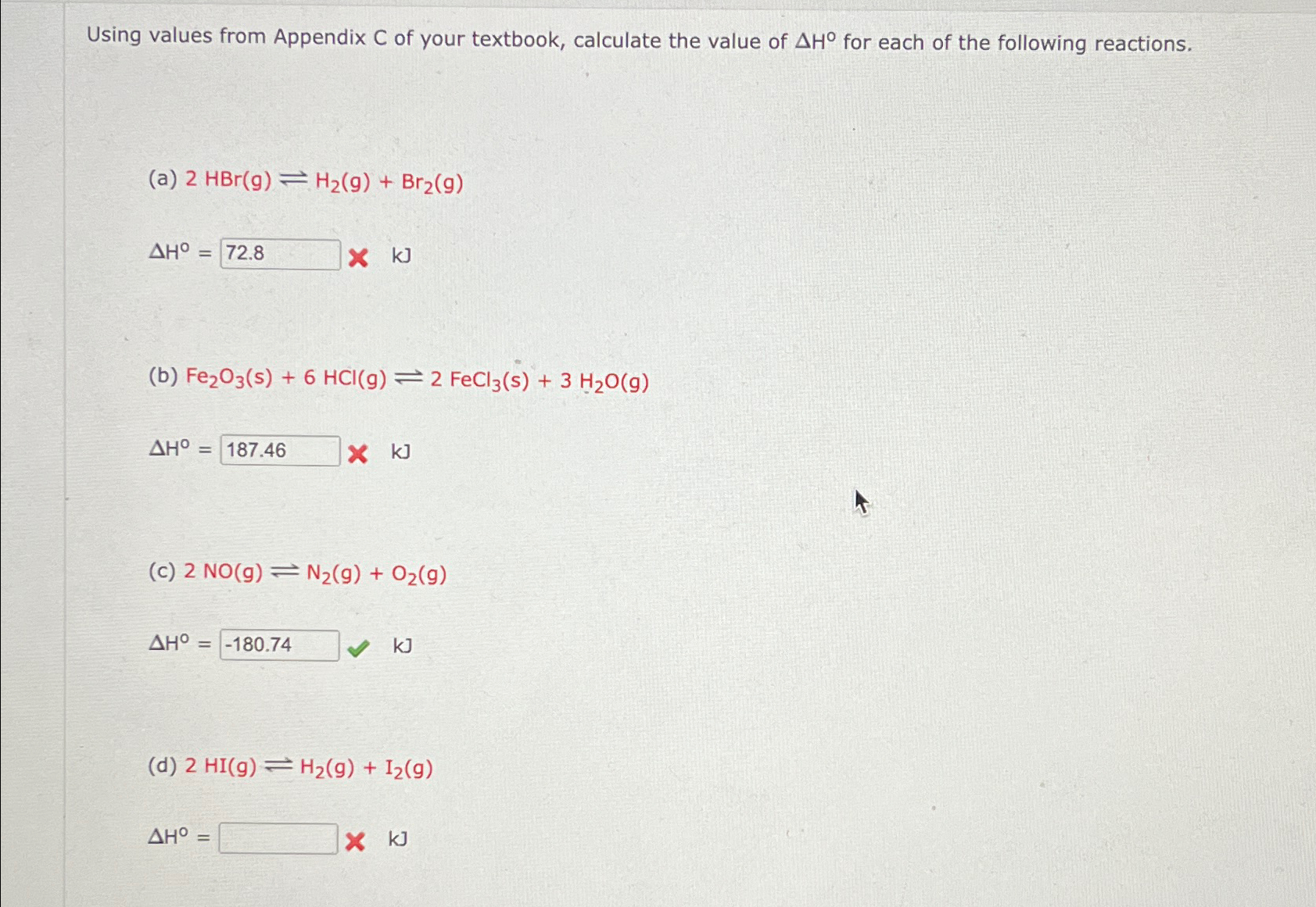 Solved Using values from Appendix C ﻿of your textbook, | Chegg.com