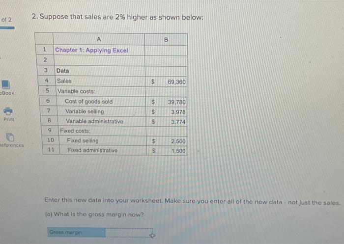 Solved Chapter 1: Applying Excel: Excel Worksheet (Algo) | Chegg.com