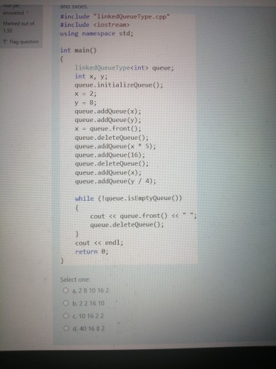 Solved Marked out of 1.50 ano suges #include | Chegg.com