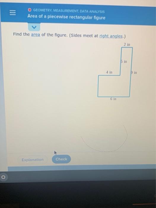 Solved O GEOMETRY, MEASUREMENT, DATA ANALYSIS Area of a | Chegg.com