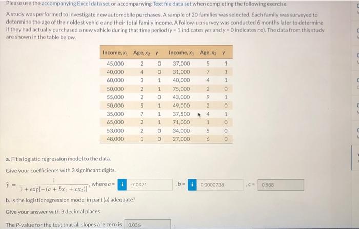 Solved Please use the accompanying Excel data set or | Chegg.com