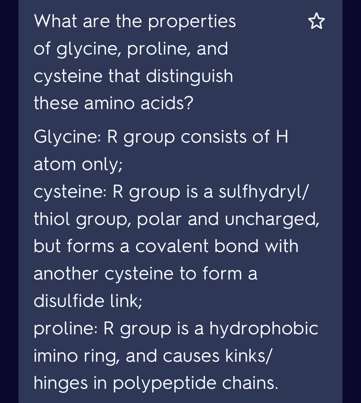 Solved What are the properties of glycine, proline, and | Chegg.com