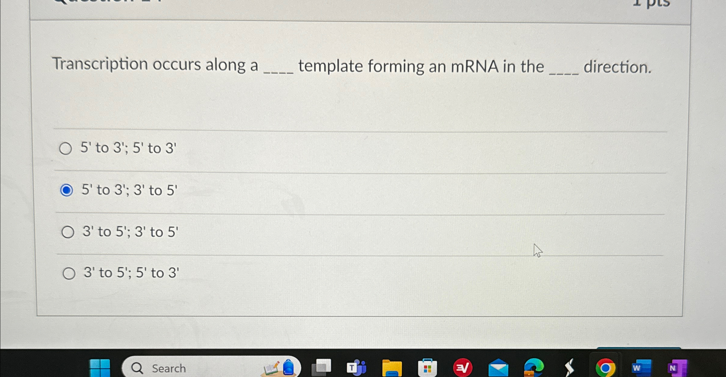 Solved Transcription occurs along a q, ﻿template forming an | Chegg.com