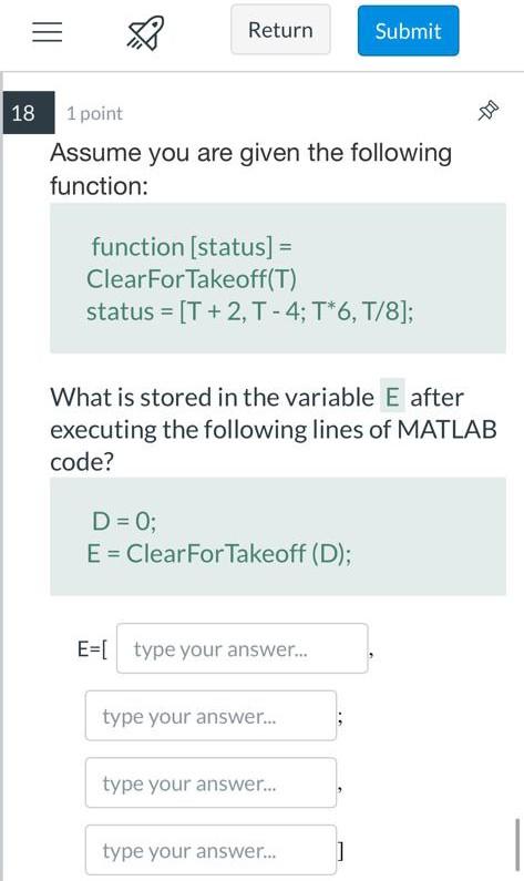 Solved 17 一切 1 point Assume you are given the following | Chegg.com