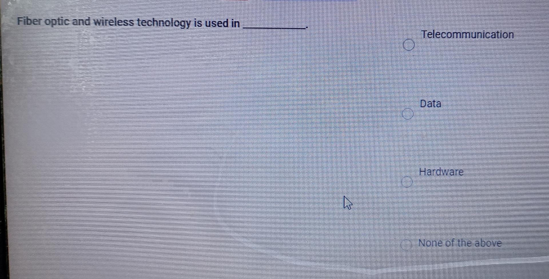 Solved Fiber optic and wireless technology is used | Chegg.com