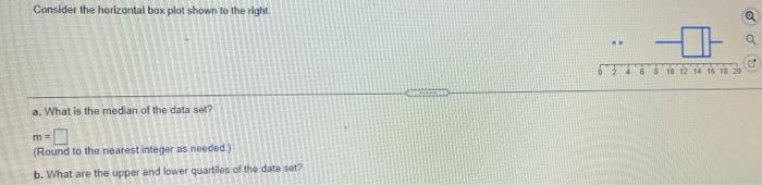 Solved Consider the horizontal box plot shown to the right | Chegg.com