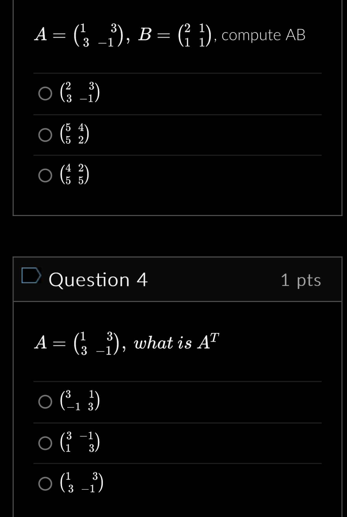 Solved Can someone explain to me what the heck A^T is? ﻿And | Chegg.com