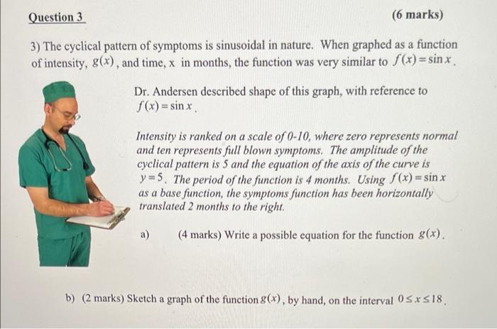 Solved Question 3 (6 marks) 3) The cyclical pattern of | Chegg.com