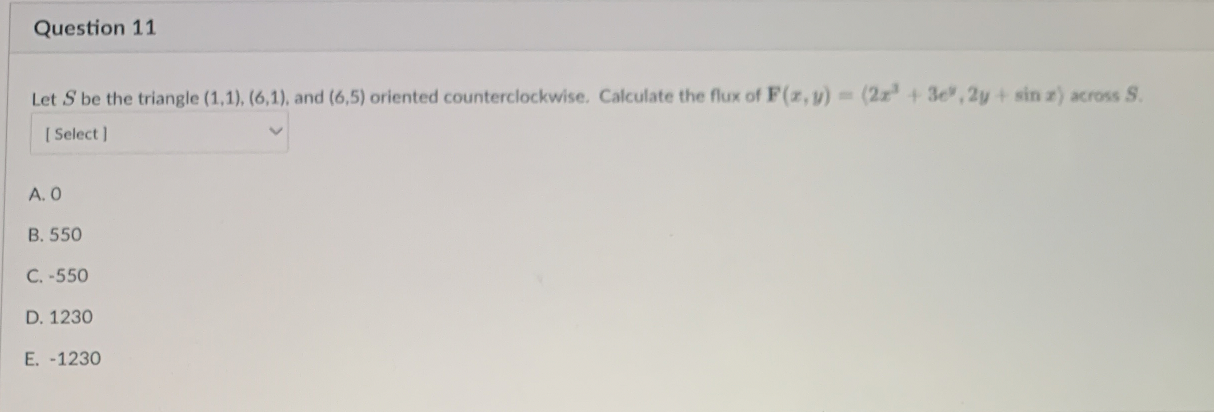 Solved Question 11Let S ﻿be the triangle (1,1), (6,1), ﻿and | Chegg.com