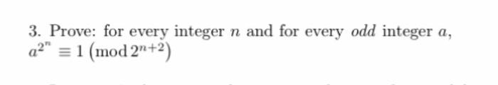 Solved 3. Prove: for every integer n and for every odd | Chegg.com Solved 3. Prove: for every integer n and for every odd | Chegg.com