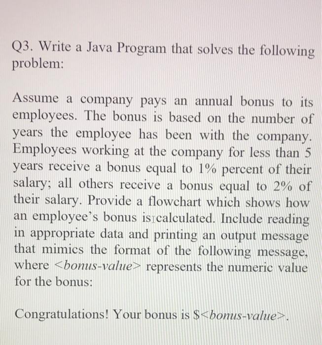 Solved Q3. Write a Java Program that solves the following | Chegg.com