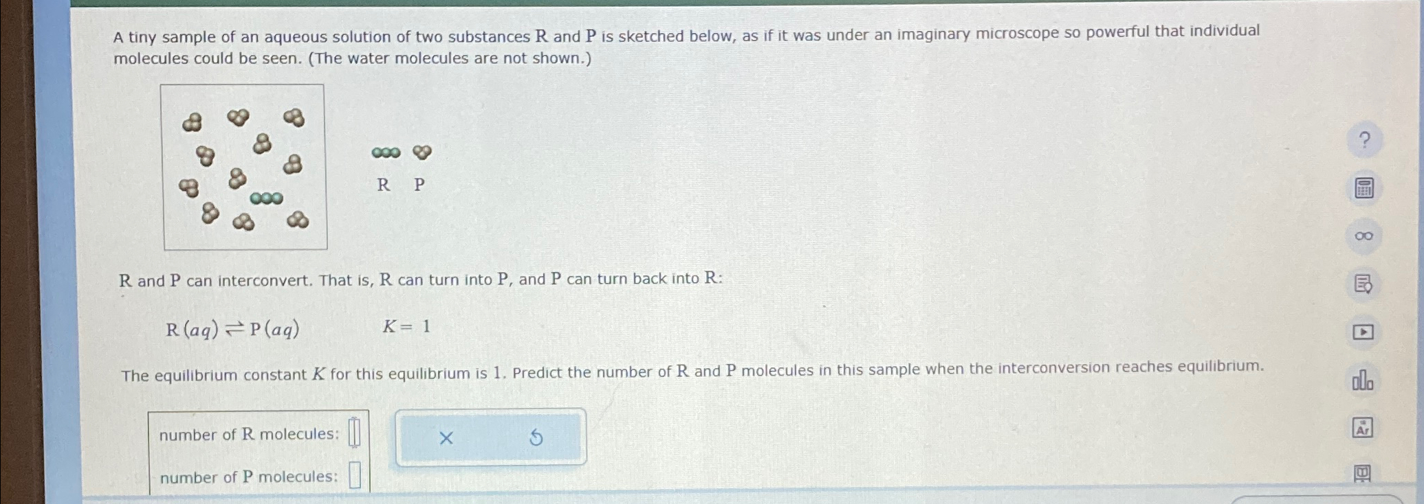 Solved A tiny sample of an aqueous solution of two | Chegg.com