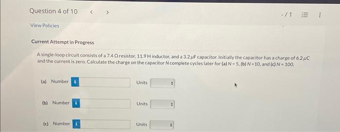 Solved A single-loop circuit consists of a 7.4Ω resistor, | Chegg.com
