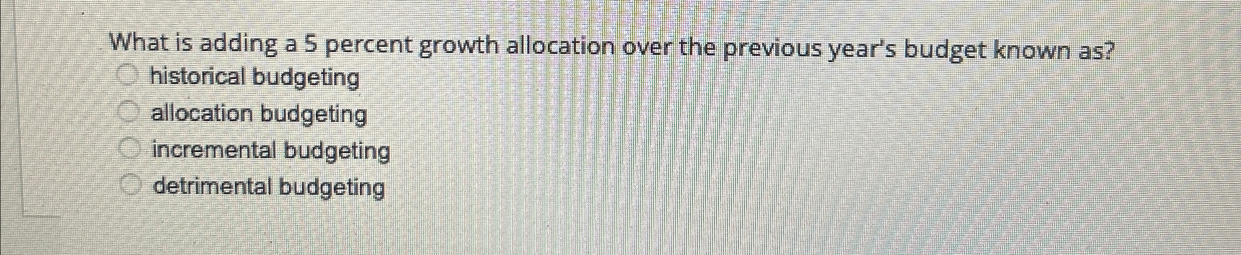 What is adding a 5 ﻿percent growth allocation over | Chegg.com