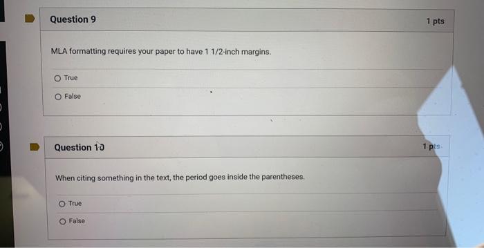 MLA formatting requires your paper to have 1 1/2-inch | Chegg.com