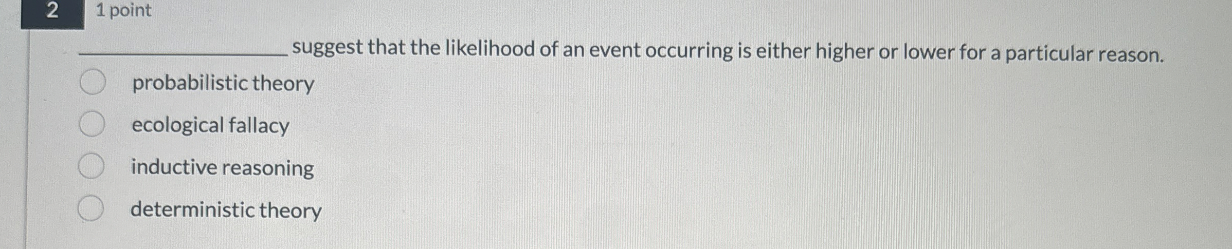 Solved 21 ﻿pointsuggest that the likelihood of an event | Chegg.com