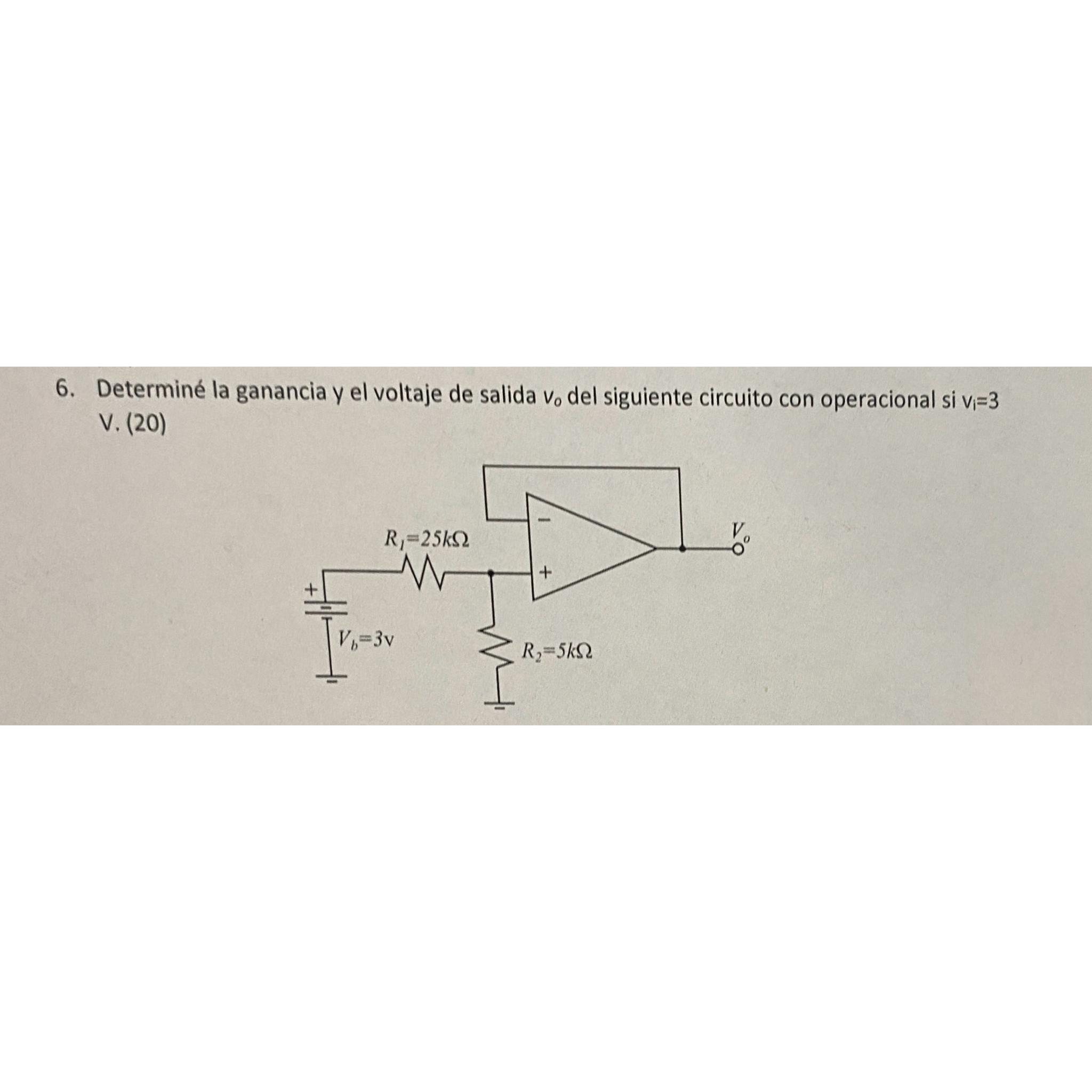 Solved Determiné ﻿la ganancia y el voltaje de salida v0 ﻿del | Chegg.com