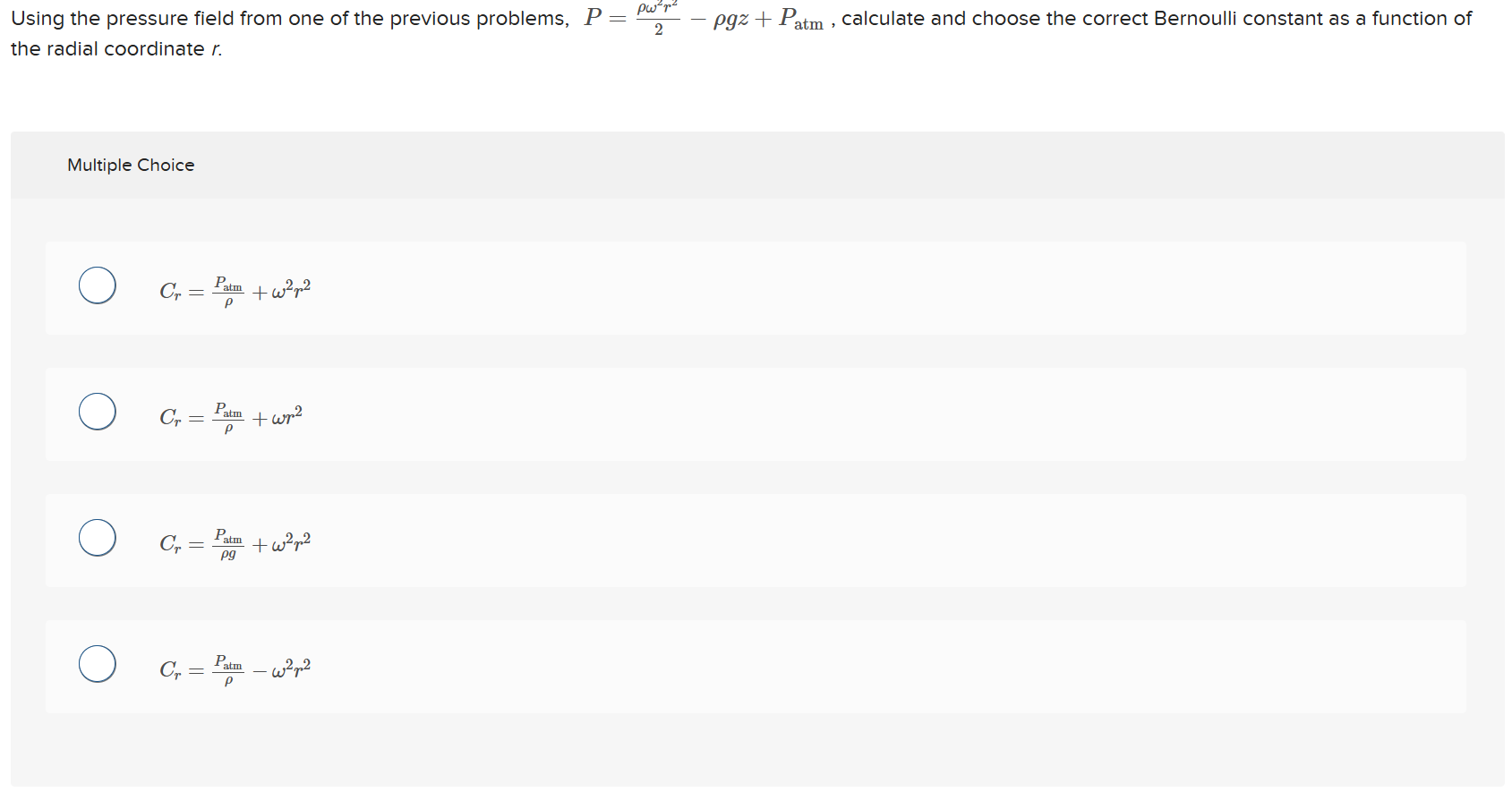 Solved Using the pressure field from one of the previous | Chegg.com