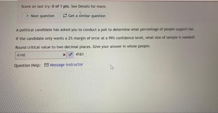 Solved A political candidate has asked you to conduct a poll | Chegg.com